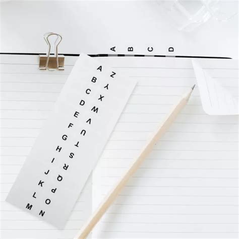 56 Sheets Of Page Markers Tabs Alphabet Tabs Notebook Alphabet Tabs £10