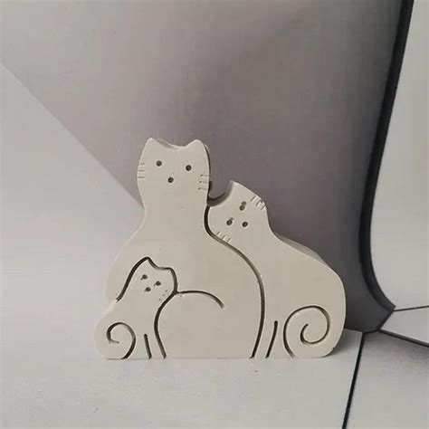 Фігура сімя котиків — ціна 90 грн у каталозі Статуетки Купити товари для дому та побуту за