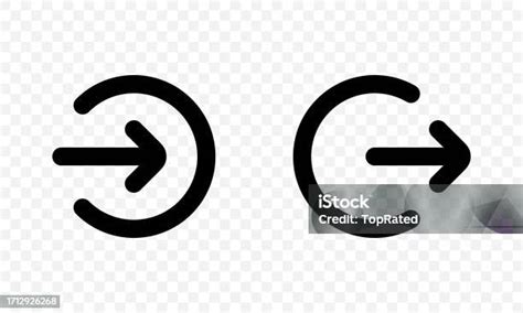 입구 및 출구 벡터 아이콘입니다 로그인 및 로그아웃 로그인 및 로그아웃 아이콘이 분리됩니다 벡터 Eps 10 아이콘에 대한 스톡 벡터 아트 및 기타 이미지 Istock