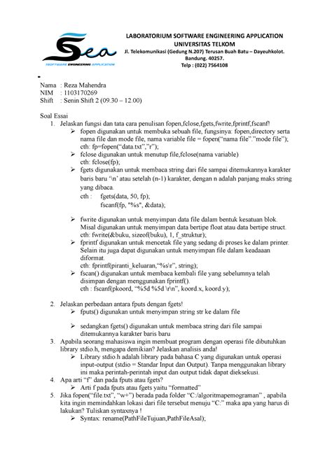 Tp 8 Practical Task About Algorithm And Programming Nama Reza