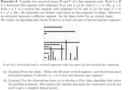 Solved Exercise 8 Consider Two Unsorted Arrays H And V Of N