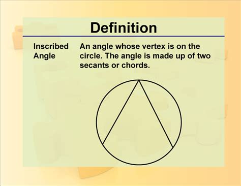 Definition Geometry Basics Inscribed Angle Media4math