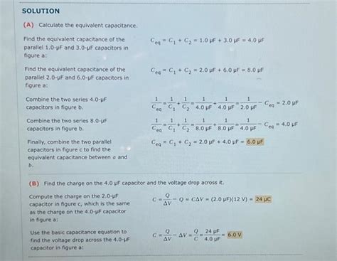 Solved SOLUTION A Calculate The Equivalent Capacitance Chegg