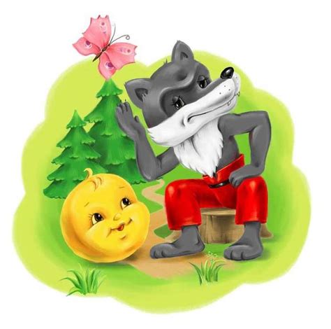 Иллюстрация Колобок в стиле классика | Illustrators.ru