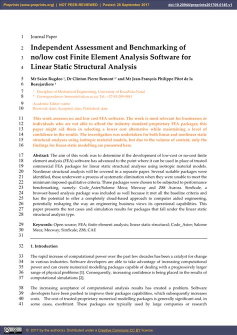 Independent Assessment And Benchmarking Of No Low Cost Finite Element