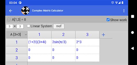 Complex Number Matrix Calc Para Android Descargar