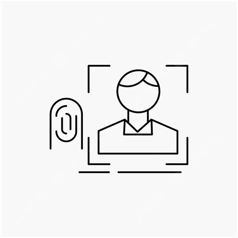 Finger Fingerprint Recognition Scan Scanning Line Icon Vect Access Authentication Background