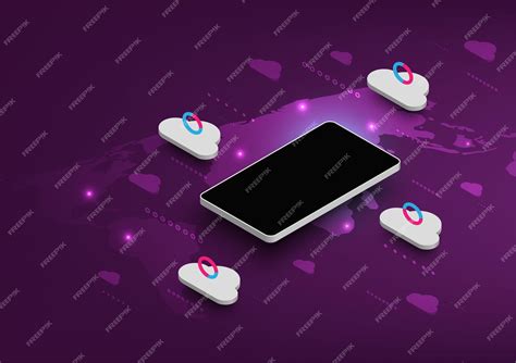 Premium Vector 3d Cloud And Mobile Phone Cloud Computing Technologyserver And Data Storage Concept