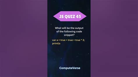 Javascript Quiz 45 Boolean To Numeric Conversion In Javascript Numeric Operations With
