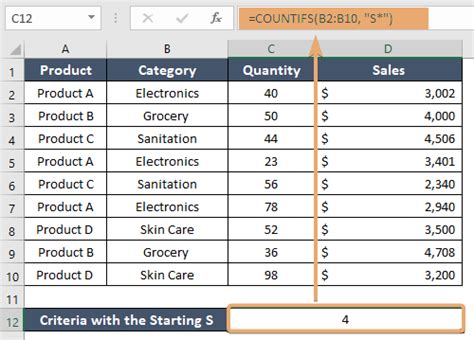 How To Use Countifs Function In Excel 4 Examples