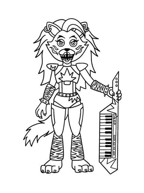 Roxanne Wolf Fnaf Coloring Page