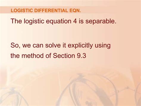 Logistic Equation Differential Equations Ppt