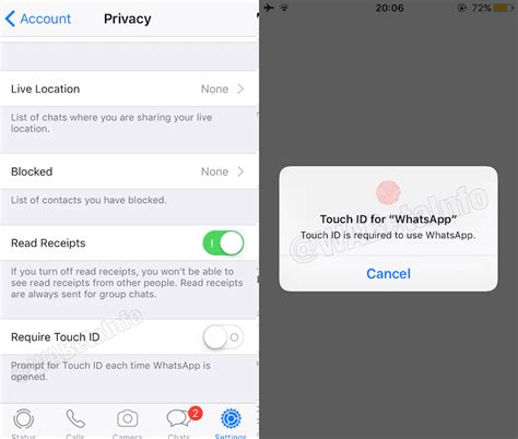 soon ios users can unlock whatsapp using their touchid or faceid