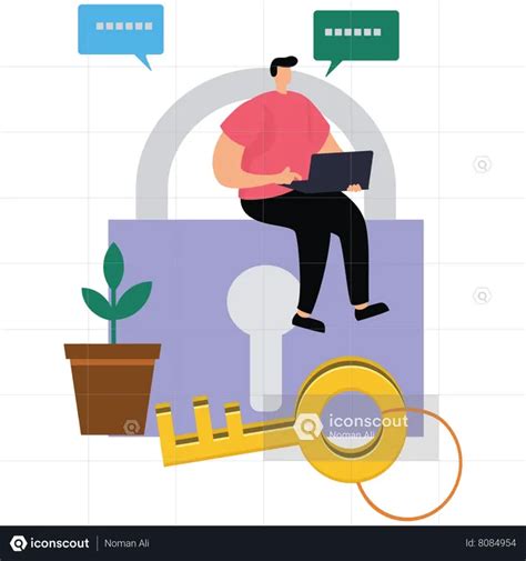 Best Characters Using Cyber Security Services To Protect Personal Data Illustration Download In