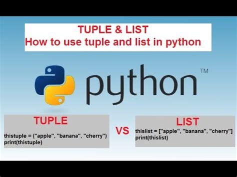 Python Programming URDU Tuple Vs Array List Learning Point