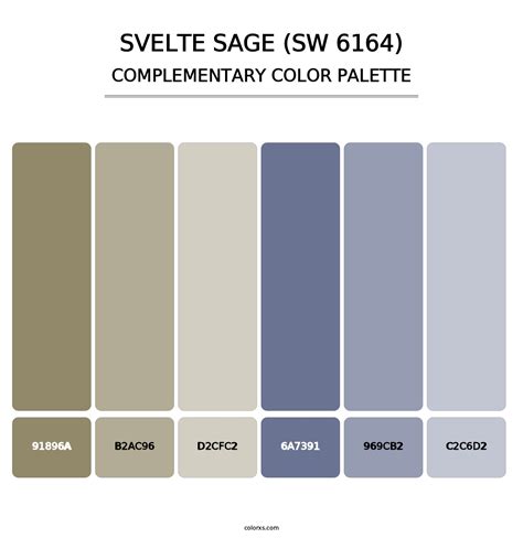 Sherwin Williams Svelte Sage Sw 6164 Paint Coordinating Colors And