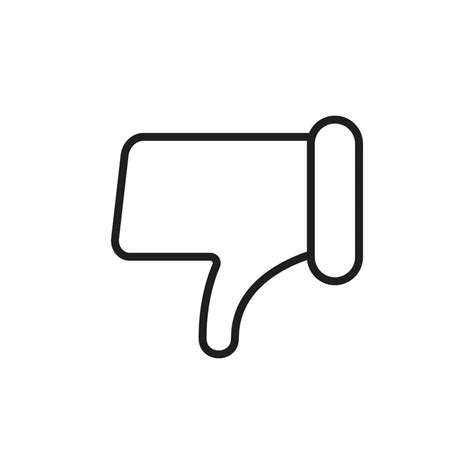 Line Icon Illustration Dislike Disappointed Thumbs Up Uniface Very Suitable For Websites