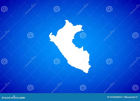 Peru Vector Map Isolated On White Background High Detailed Black