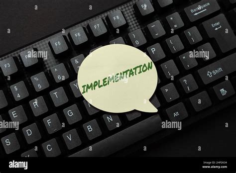 Text Caption Presenting Implementation Business Idea The Process Of Making Something Active Or