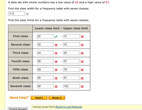 Solved A Data Set With Whole Numbers Has A Low Value Of 20