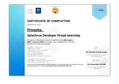 priyanka on linkedin salesforce developer internship program smartinternz salesforce…