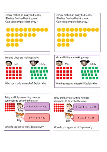 Recognising Arrays As Repeated Addition Teaching Resources