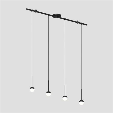 Sonneman Suspenders 36 Single Cord White Ball Satin Black Linear Surf Lamps Depot