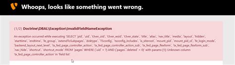 upgrade from 9 2 to 9 3 2 db errors · issue 1740 · fluidtypo3 flux