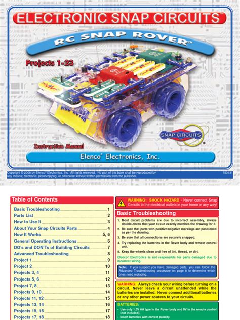 Snap Circuits Rover Pdf Radio Electrical Network