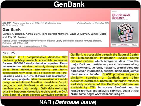 Ppt International Nucleotide Sequence Database Collaboration