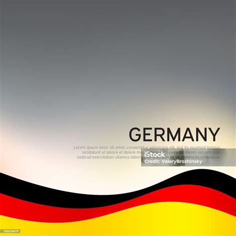 추상흔들며 독일 국기를 흔드는 다 애국 휴가 카드의 디자인에 대한 창조적 인 배경 내셔널 포스터 주 독일 애국 표지 전단지 벡터 삼색 디자인 개념에 대한 스톡 벡터 아트 및