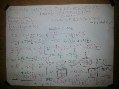 Unified Field Equations Demo With Law Of Entropy