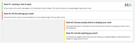 dashboard notes plugin —