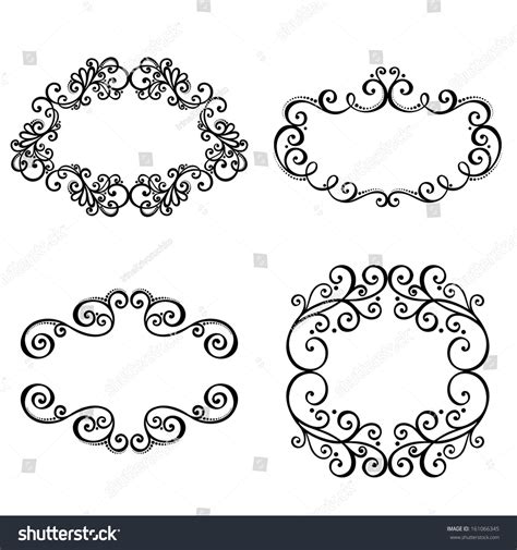 Decorative Ornamental Frame Text Design Element Stock Illustration 161066345 Shutterstock
