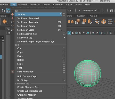 Setting Keyframes For Animations In Maya John Player