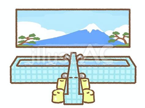 銭湯の浴槽と洗い場イラスト No 2022261／無料イラスト フリー素材なら「イラストac」