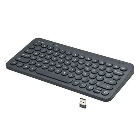 Onn Compact Wireless Keyboard Mini Office Usb Receiver 78 Keys Grey