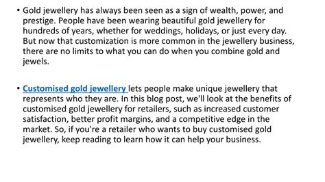 Ppt What Are The Benefits Of Customised Gold Jewellery Powerpoint