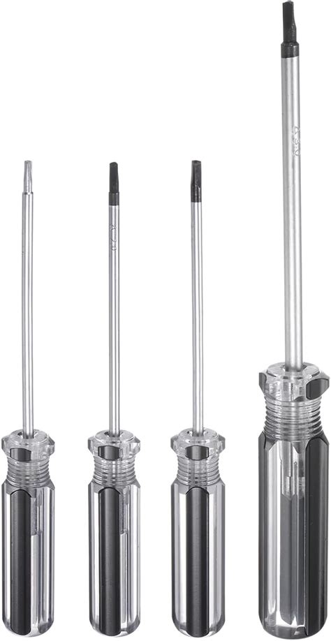 Sourcing Map 4pcs Magnetic Triangle Screwdriver Ta18 Ta20 Ta23 Ta30 Steel Triangular Head Screw