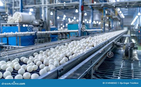 State Of The Art Egg Sorting Machine At A Modern Commercial Egg