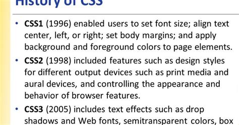 Study Mantra History Of CSS