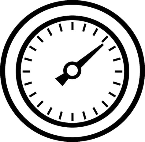 Round Clock Analog Dial Clock Time Measuring Tool Premium Ai