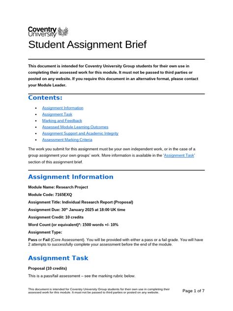 7165exq Cw1 Proposal Assignment Brief Sem 2 V02 Pdf Plagiarism Cognition