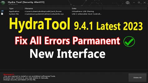 Hydratool Fix All Errors Parmanently Hydra Tool Security Alert Error