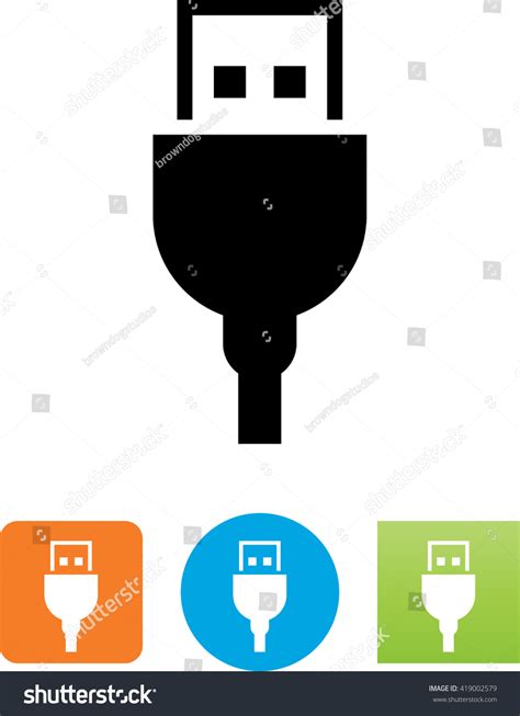 Usb Connector Icon Stock Vector Royalty Free Shutterstock