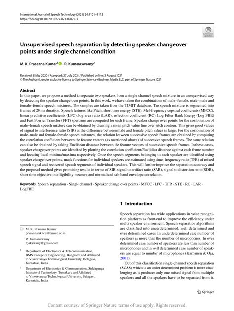Unsupervised Speech Separation By Detecting Speaker Changeover Points Under Single Channel
