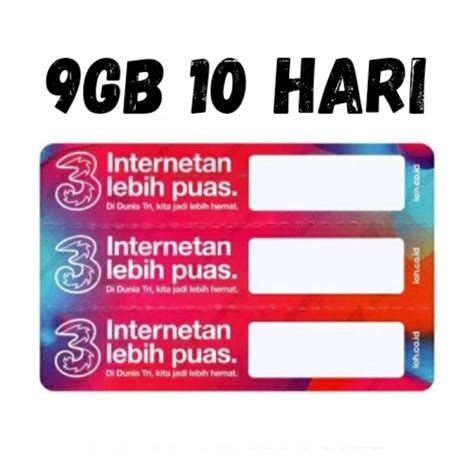 Jual Voucher Data Tri Happy 9gb 10 Hari Shopee Indonesia
