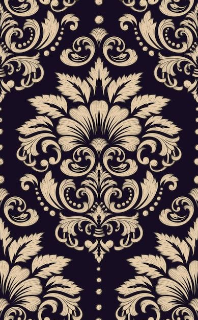 Premium Vector Damask Seamless Pattern Element