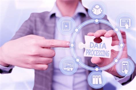 Text Sign Showing Data Processing Word Written On Collection And Manipulation Of Items Of Data