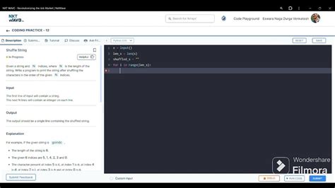 Shuffle String Python Code Nxtwaveccbp Youtube